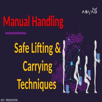 Manual Handling safe lifting and carrying techniques | PPTX