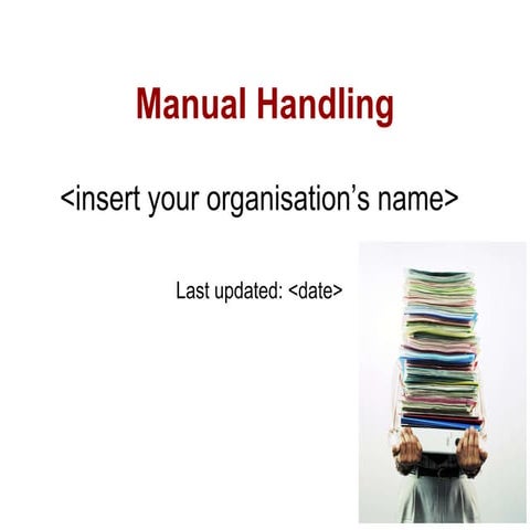 Manual handling overview | PPT