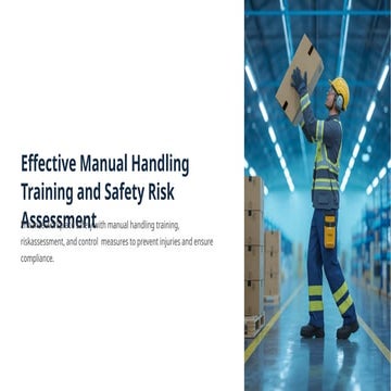 Effective Manual Handling Training and Safety Risk Assessment | PPTX