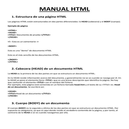 Etiquetas html básicas | PDF