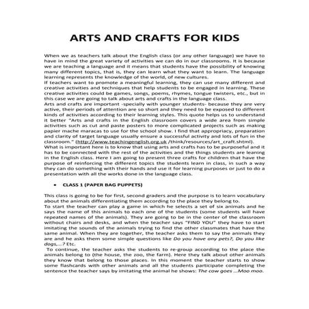 CRAFTS IN THE CLASS | DOC