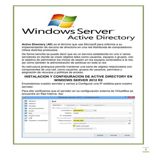 Manual instalacion active directory windows server 2012 | PDF