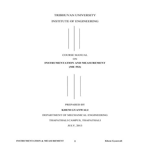 Manual instrumentation and measurement | PDF