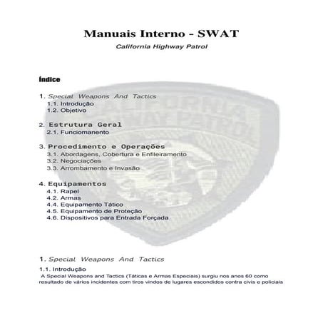 Manual Interno - SWAT ( CHP ) LA GTA RP 2 | PDF