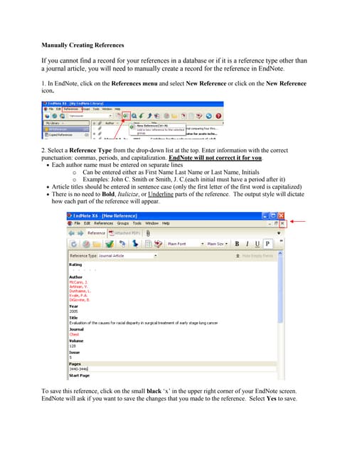 Manually creating references | PDF Manually creating references | PDF