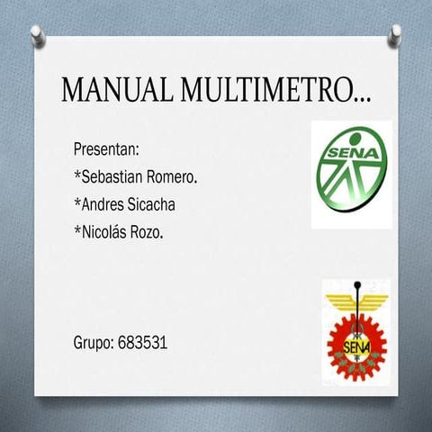 Manual multimetro | PPTX