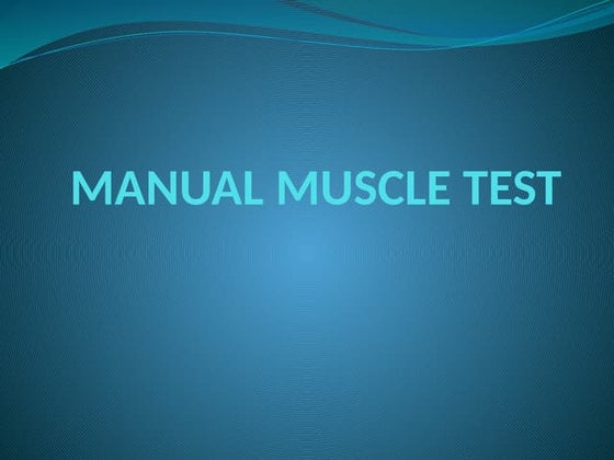 MANUAL MUSCLE TESTING OF CORE MUSCLES (abdominals) | PPTX | Death ...