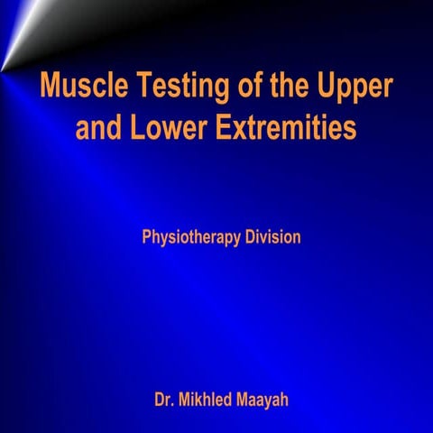 Manual muscle testing | PDF