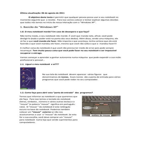 Manual: Basicão do Windows XP | PDF