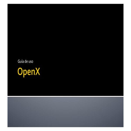 Guía de uso OpenX en español | PDF