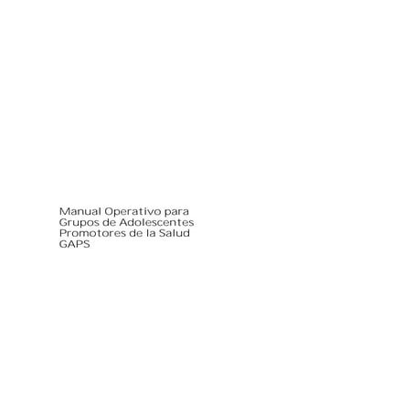 Manual operativo gaps | PDF