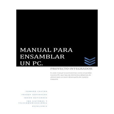 Manual para ensamblar un pc | DOCX