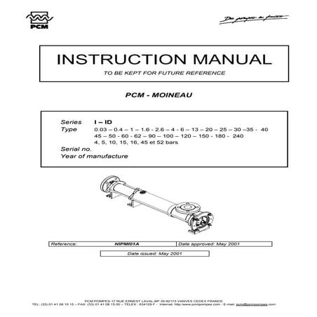 Manual pcm 25i5 & 45i5 | PDF