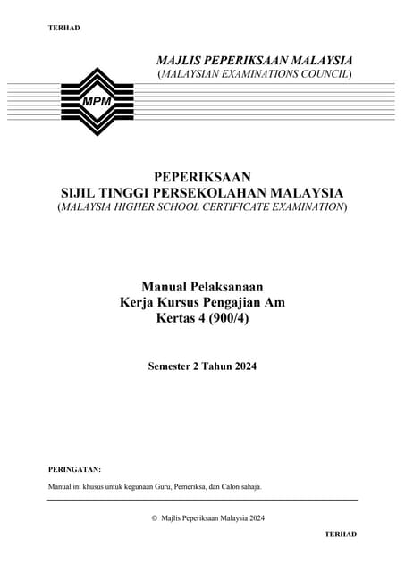Manual panduan penulisan esei ilmiah kerja kursus bm p3 2019 | PDF