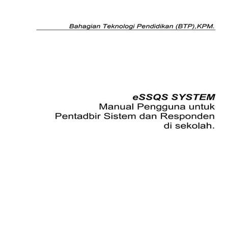 Manual pengguna sistem_ssqs_di_sekolah | PDF