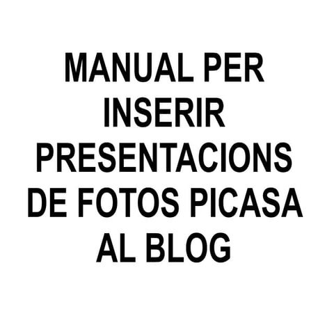 Tutorial picasa | ODT