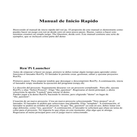 Manual renpy | PDF