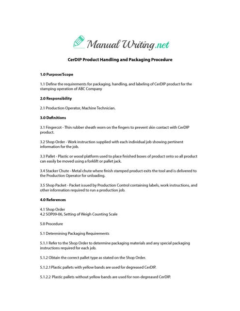 Manual Samples presentations