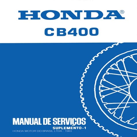 Manual de serviço supl cbx250 | PDF