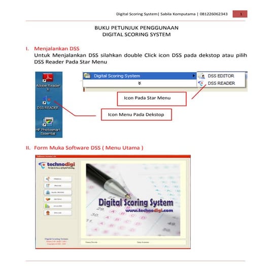 Manual Software Koreksi LJK 081226062343 | PDF