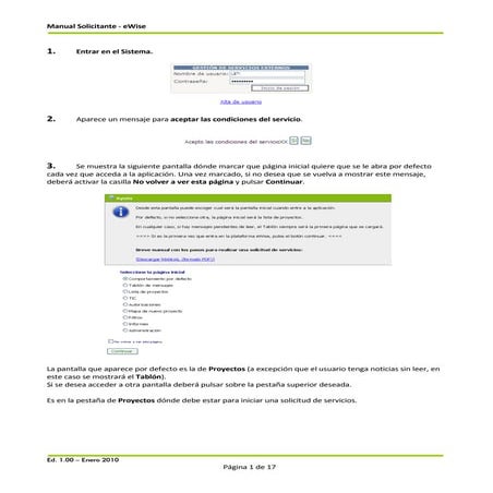 Manual solicitante eWise en castellano | PDF
