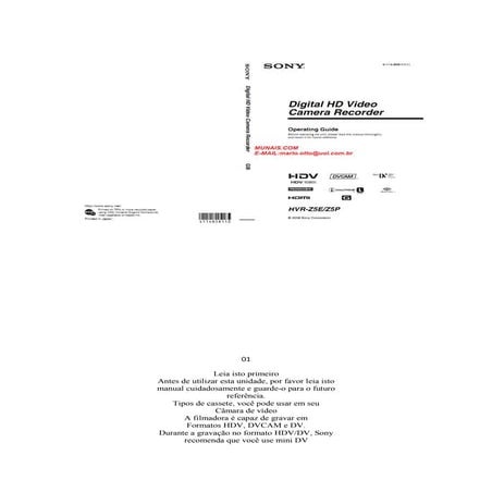 Manual sony hvr_z5_n_z5e_z5p_z5u | PDF