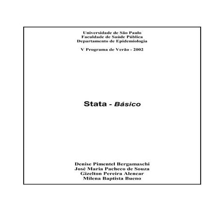 Manual básico de uso de stata | PDF