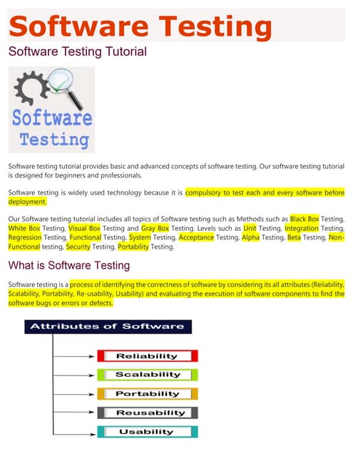 Principles of Software Testing | PDF | Computer Software and ...