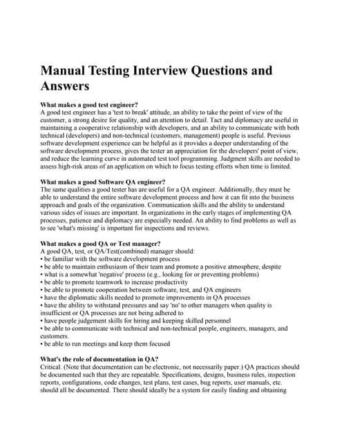 Latest Manual Testing Interview Questions And Answers 2015 H2kinfos latest-manual-testing-interview-questions-and-answers-2015-h2kinfos