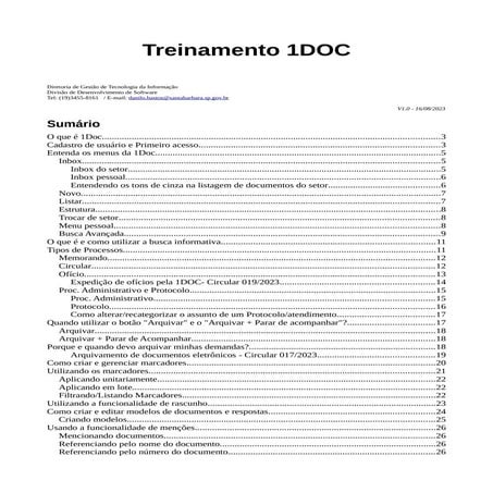 Manual Básico de Treinamento da Plataforma 1Doc | PDF