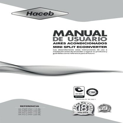 Manual instalacion aire acondicionado tipo minisplit | PDF