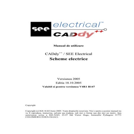 Manual utilizare scheme electrice | PDF