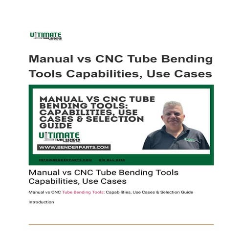 Intro to Rotary Draw Bending: An Engineer’s Guide to Bending Tubes | PDF