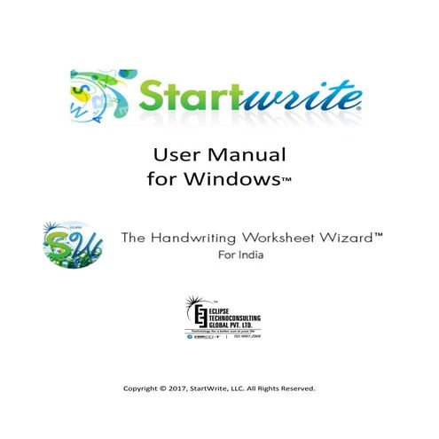 Details on StartWrite User Manual for Windows | PDF