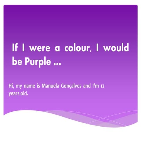If I were a colour by Marko | PPTX