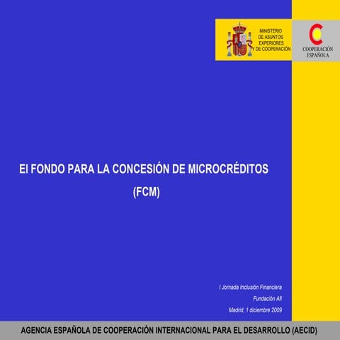 Cooperación internacional al desarrollo FONPRODE | PDF