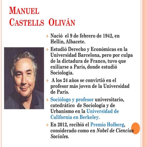 Apresentação Manuel Castells | PPT
