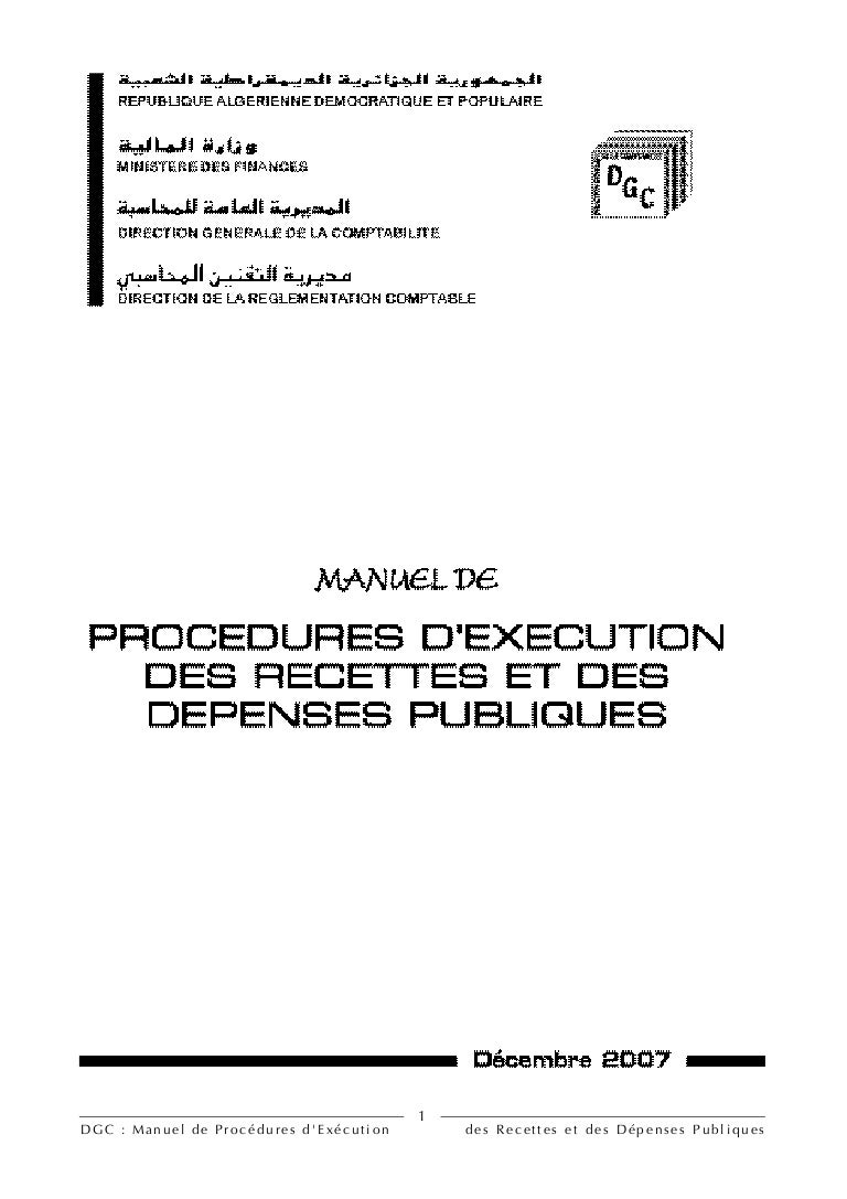 exemple de manuel de procédures comptables