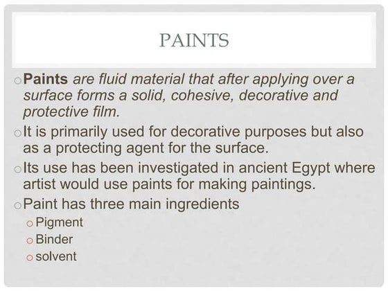 Paint Manufacturing Process | PPTX | Painting | Arts and Crafts