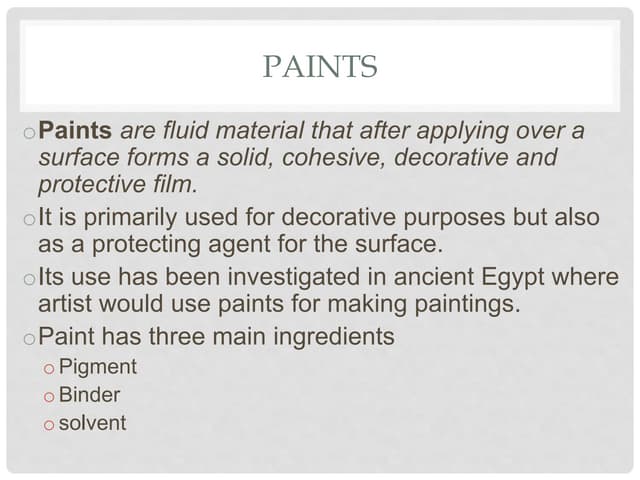 Paint Manufacturing Process | PPTX