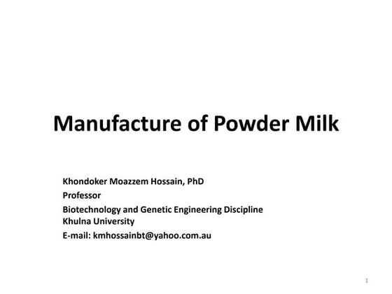 SPRAY DRYING IN MILK PROCESS | PPTX