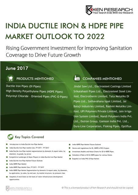 Setting Up a Ductile Iron Pipe Manufacturing Unit Cost | PPT