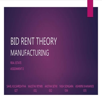 Bid Rent Theory | PDF