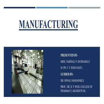 Manufacturing | PPT
