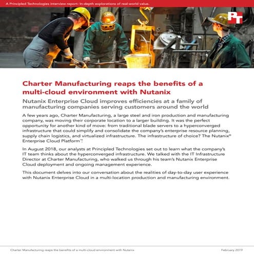 Charter Manufacturing reaps the benefits of a multi-cloud environment ...