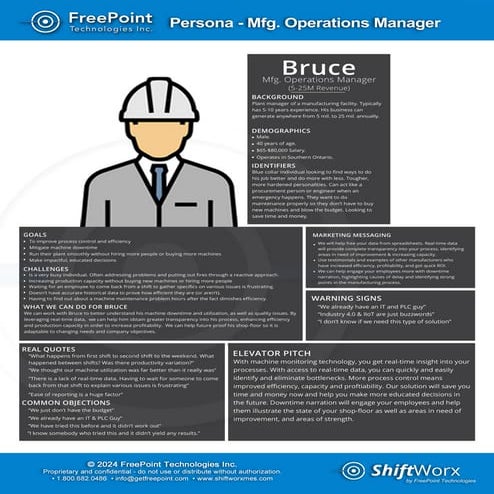 Manufacturing Operations Manager Persona - FreePoint Technologies | PDF