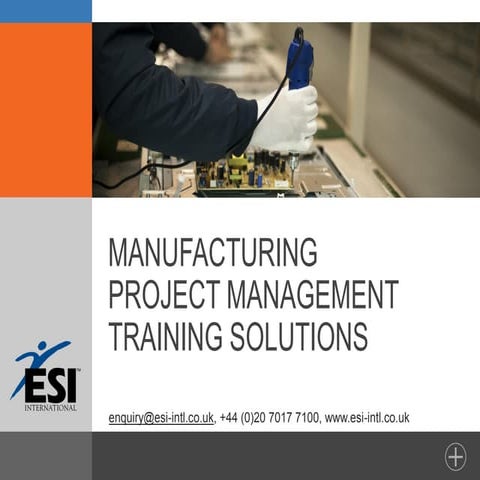 Manufacturing Project Management Training Solutions | PDF
