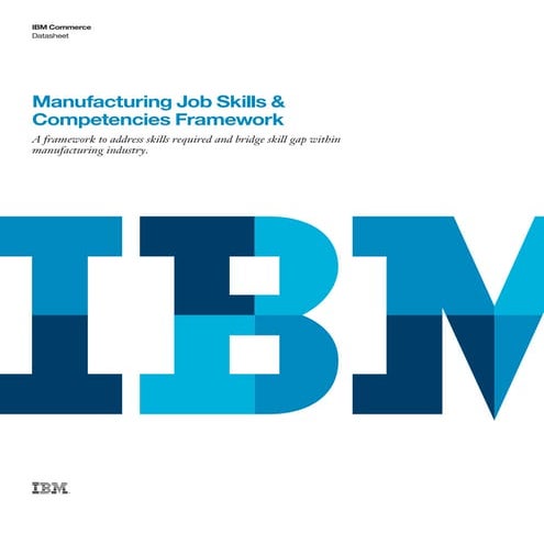 Manufacturing Job Skills and Competencies Framework | PDF