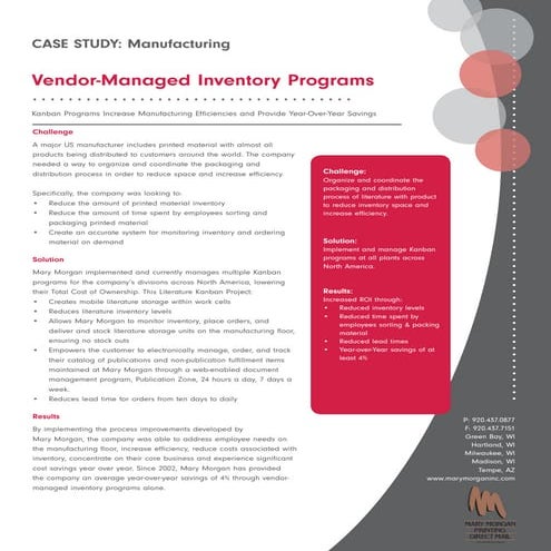 Manufacturing Case Study Mm | PDF