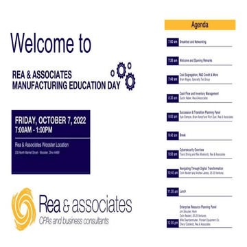 Rea & Associates' Manufacturing Day 2022 | PPTX